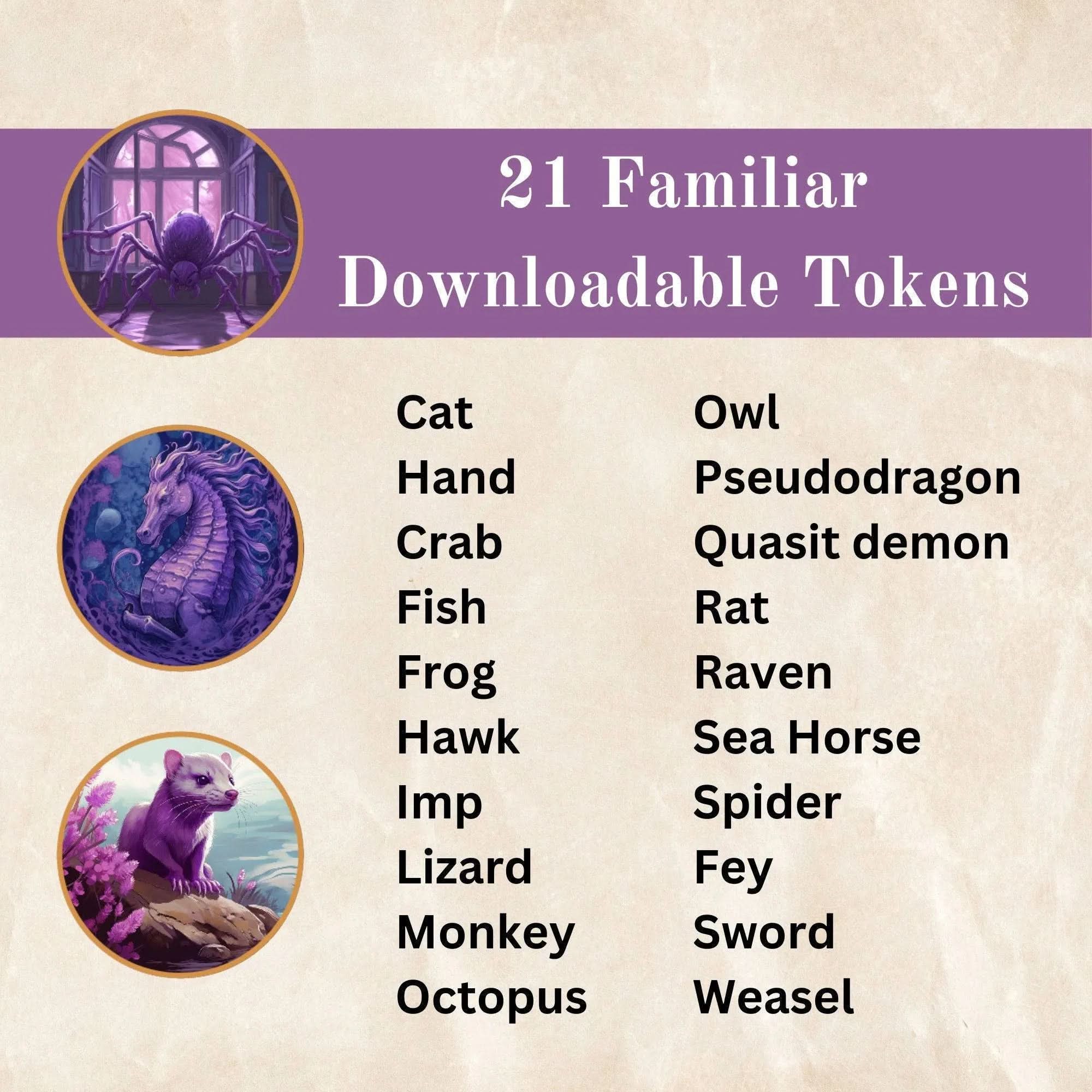Familiar DnD Tokens | Dungeons & Dragons Familiars Images Familiar DnD Tokens | Dungeons & Dragons Familiars Images