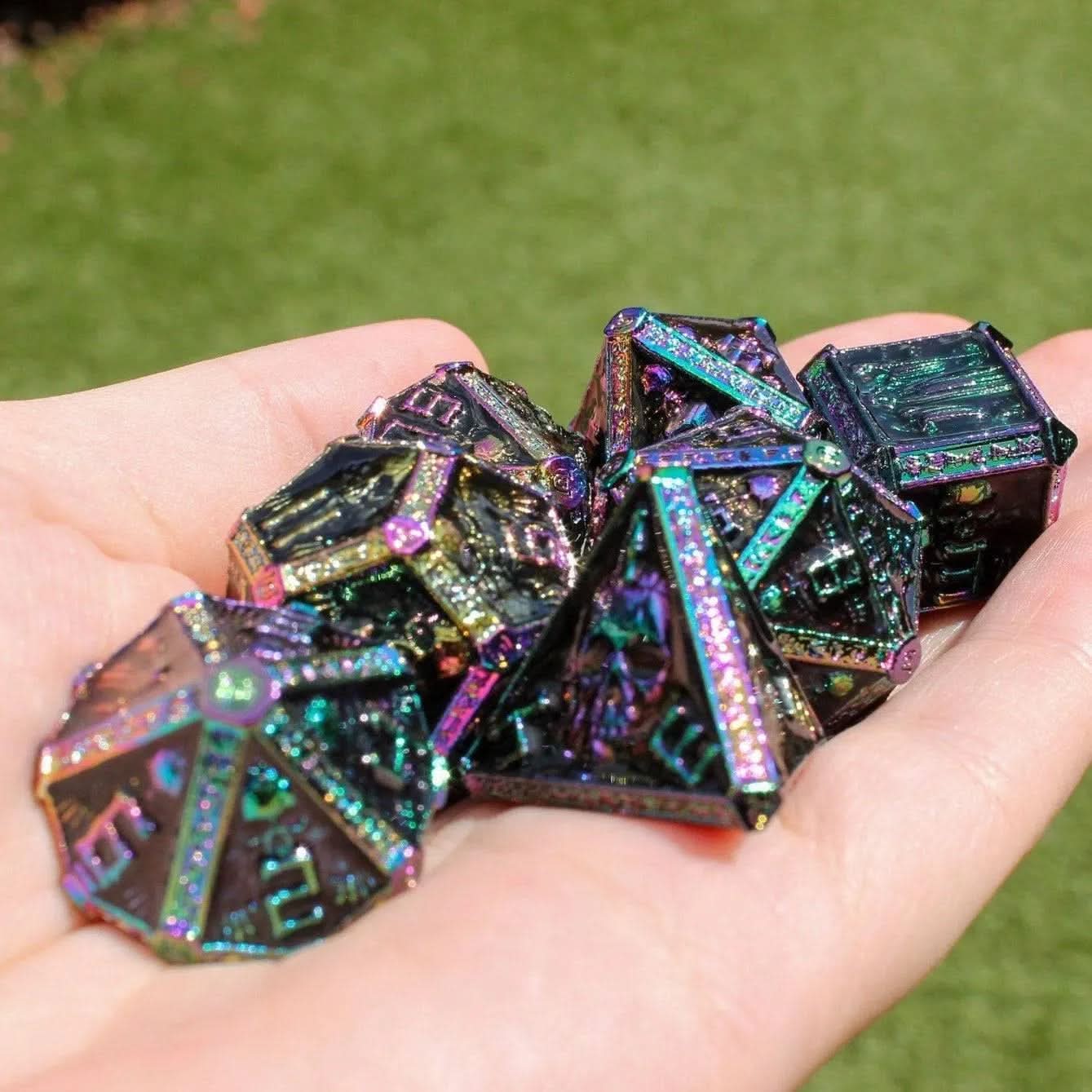 Rainbow Crypt Dice Set | dnd dice