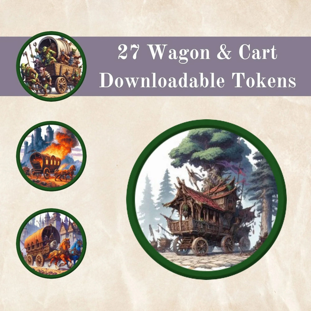 DnD Wagon Token - Downloadable | dnd dice