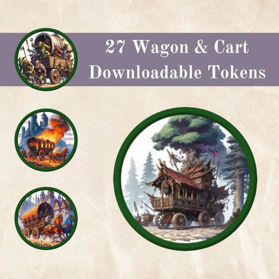 DnD Wagon Token - Downloadable | dnd dice